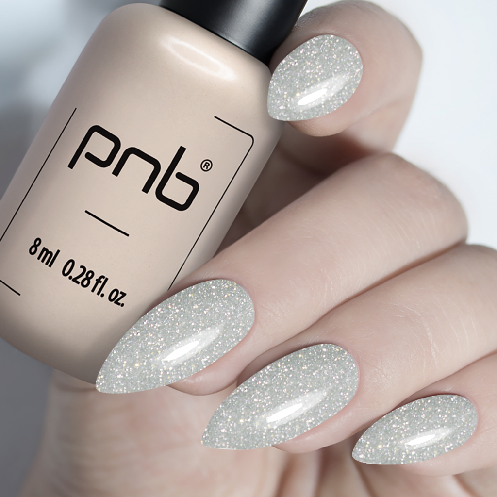 PNB UV/LED Strong Iron Gel, 029 Silver Galaxy, 17 ml - купити в Києві, ціна – PNB