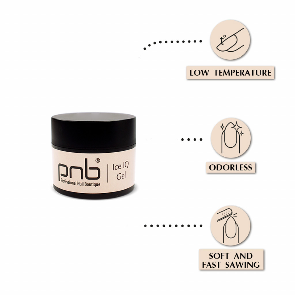 Низькотемпературный ментоловий гель / UV/LED Ice IQ Gel,Tarragon PNB, 15 ml, 15 ml PNB ...