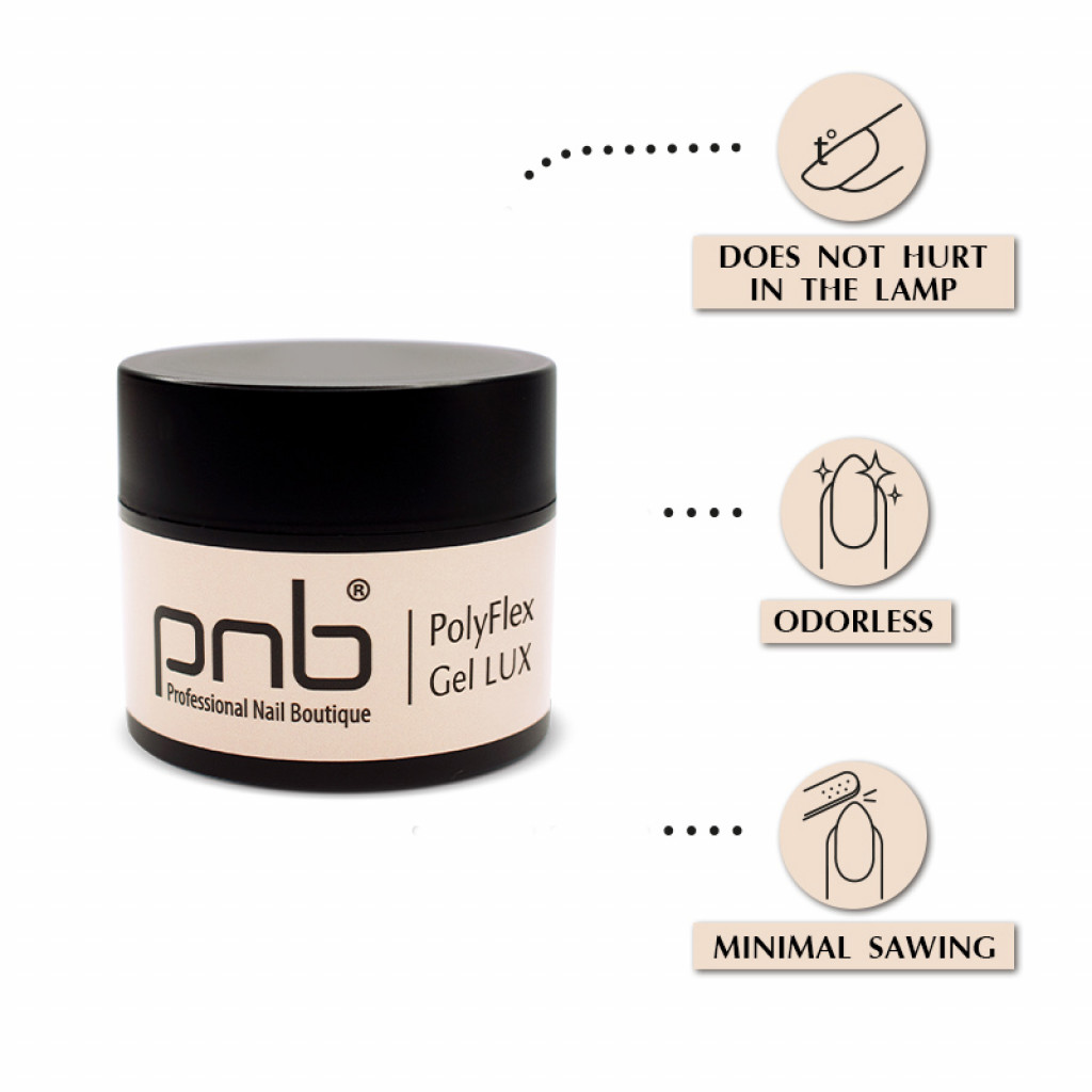 Поліфлекс гель прозорий / UV/LED PolyFlex Gel LUX, Clear 15 ml ПНБ – PNB