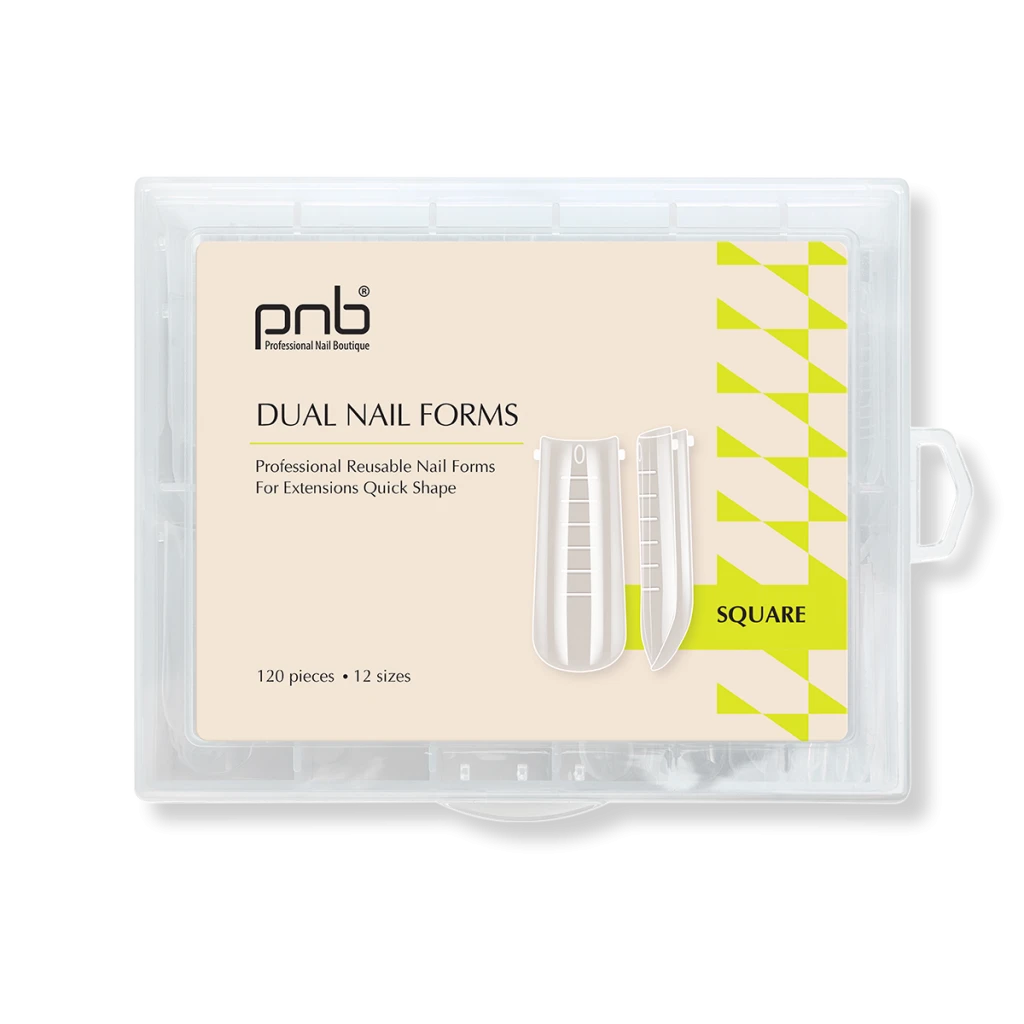 Багаторазові верхні форми Dual Nail Forms PNB, Square - PNB