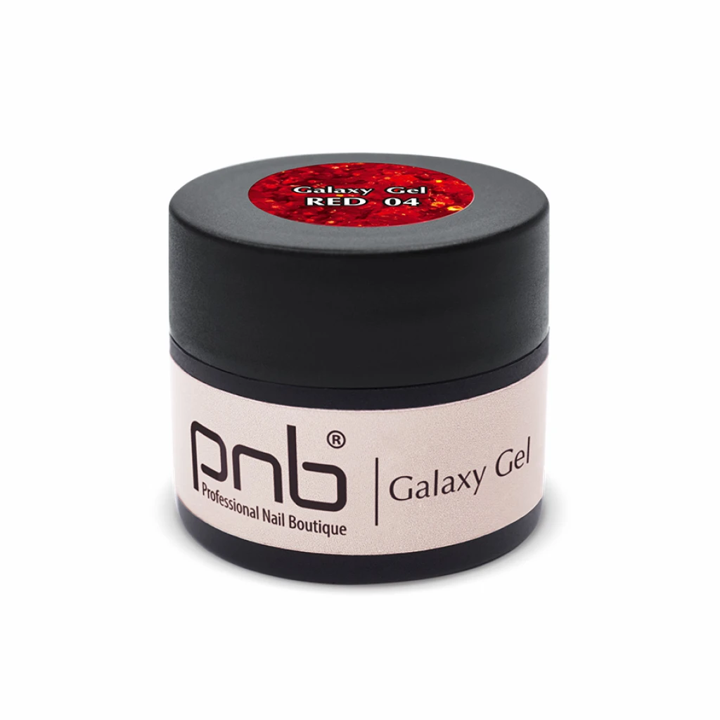 Купити Гель з глітером PNB, Galaxy 04 Red - 5 мл | PNB Shop